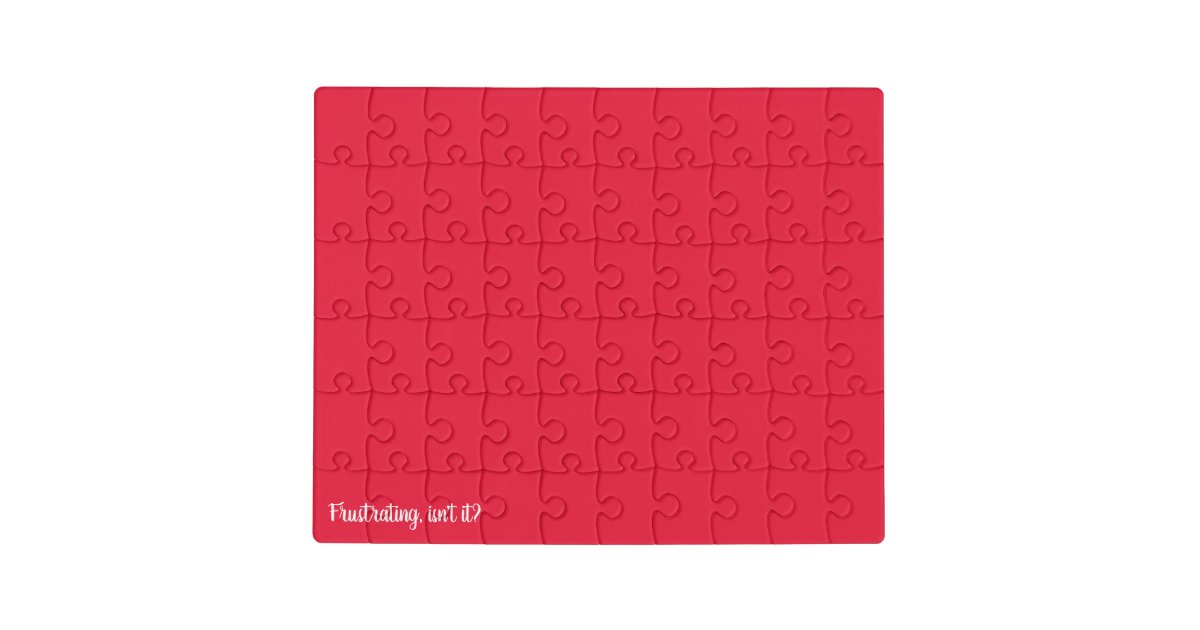 Frustrating Isn't It? Hard Pink Jigsaw Puzzle | Zazzle