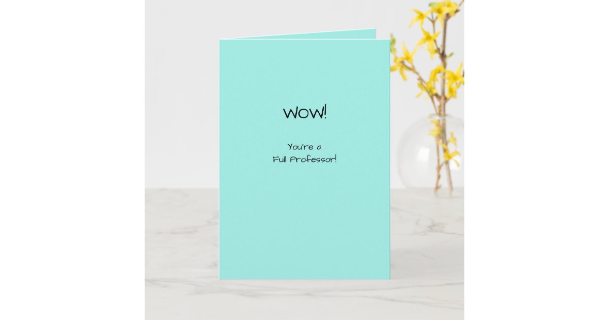 Full Professor Congratulations Promotion in Rank Card | Zazzle