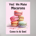 Fully Editable Macarons for Cake Store Poster | Zazzle