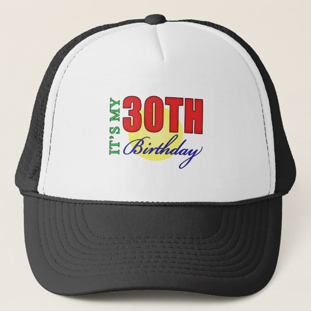 30th Birthday Party Hats & Caps | Zazzle UK