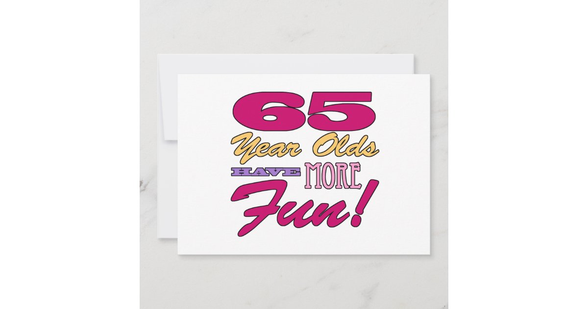 Fun 65th Birthday Card | Zazzle