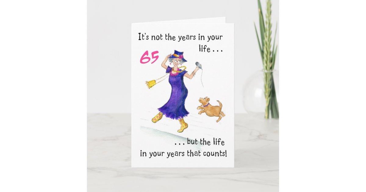 Fun 65th Birthday Card For A Woman Zazzle co uk fun-65th-birthday-card-for-a-woman-zazzle-co-uk