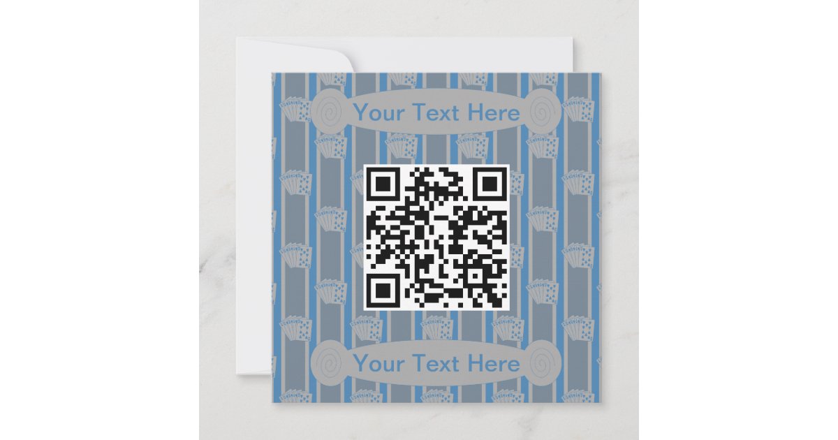Fun and Fancy Royal Flush QR Code Invitation | Zazzle