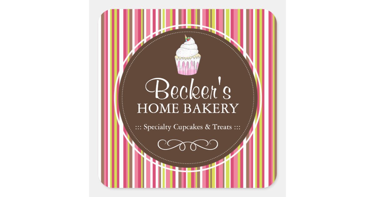 Fun Bakery Packaging Stickers | Zazzle