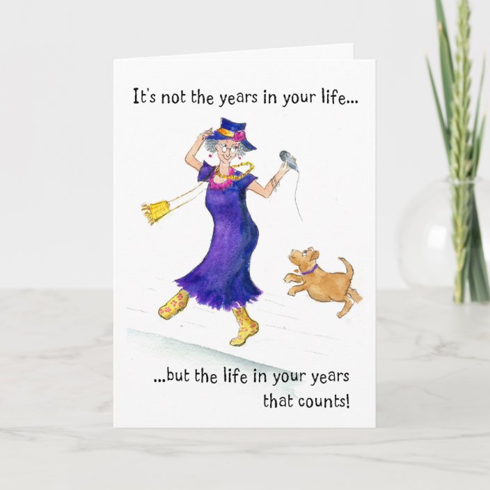 Fun Birthday Card for a Woman Dancing | Zazzle.co.uk