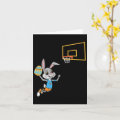 Fun Easter Egg Bunny Dunk Bysketbyll Game Easter K Card | Zazzle