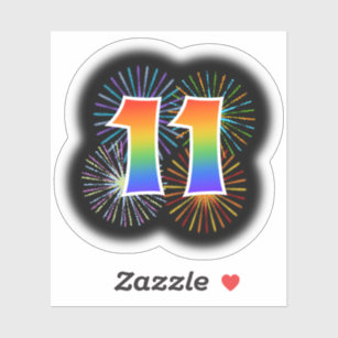 Number 11 Stickers & Labels | Zazzle UK