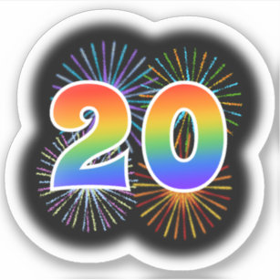 Number 20 Stickers & Labels | Zazzle UK