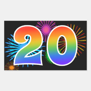 Number 20 Stickers & Labels | Zazzle UK