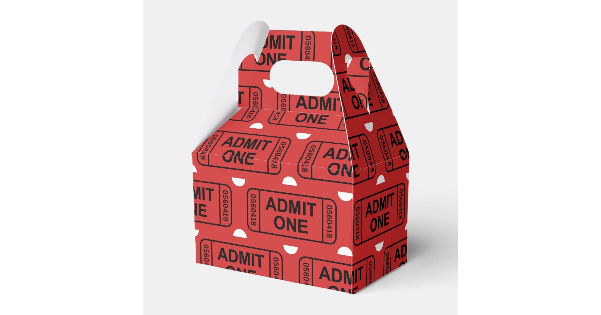 Fun Movie ticket pattern party favour box | Zazzle