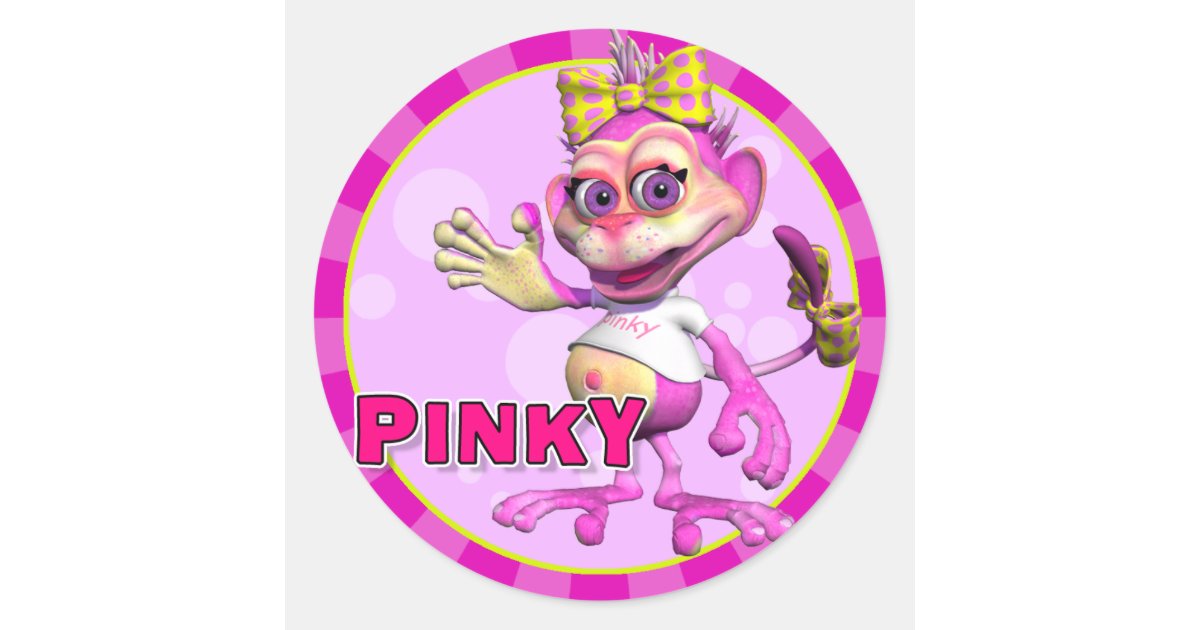 Fun Pinky Stickers | Zazzle