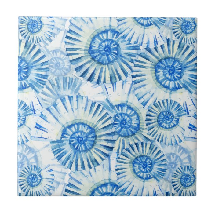Fun Shell Pattern Tile | Zazzle.co.uk