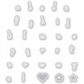 Fun Swirly Silver Font Alphabet Stickers Letters | Zazzle