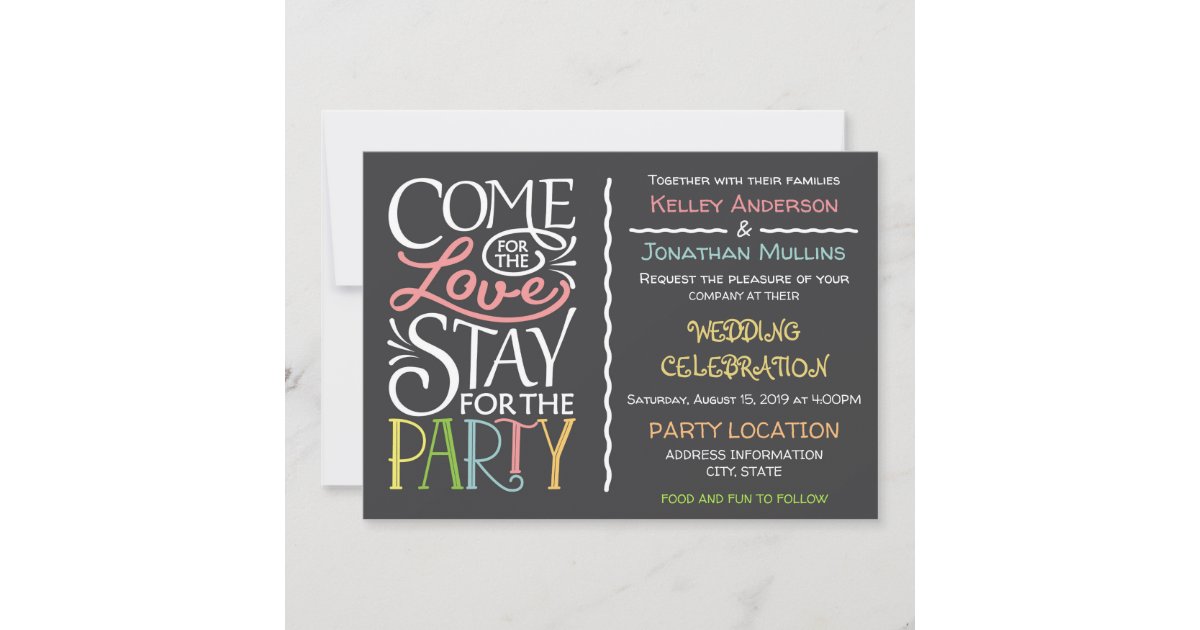 Fun wedding invitation design | Zazzle