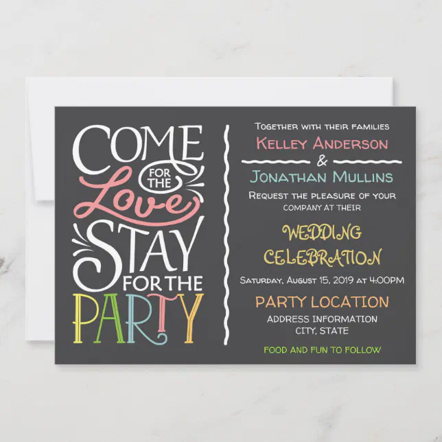 Fun wedding invitation design | Zazzle