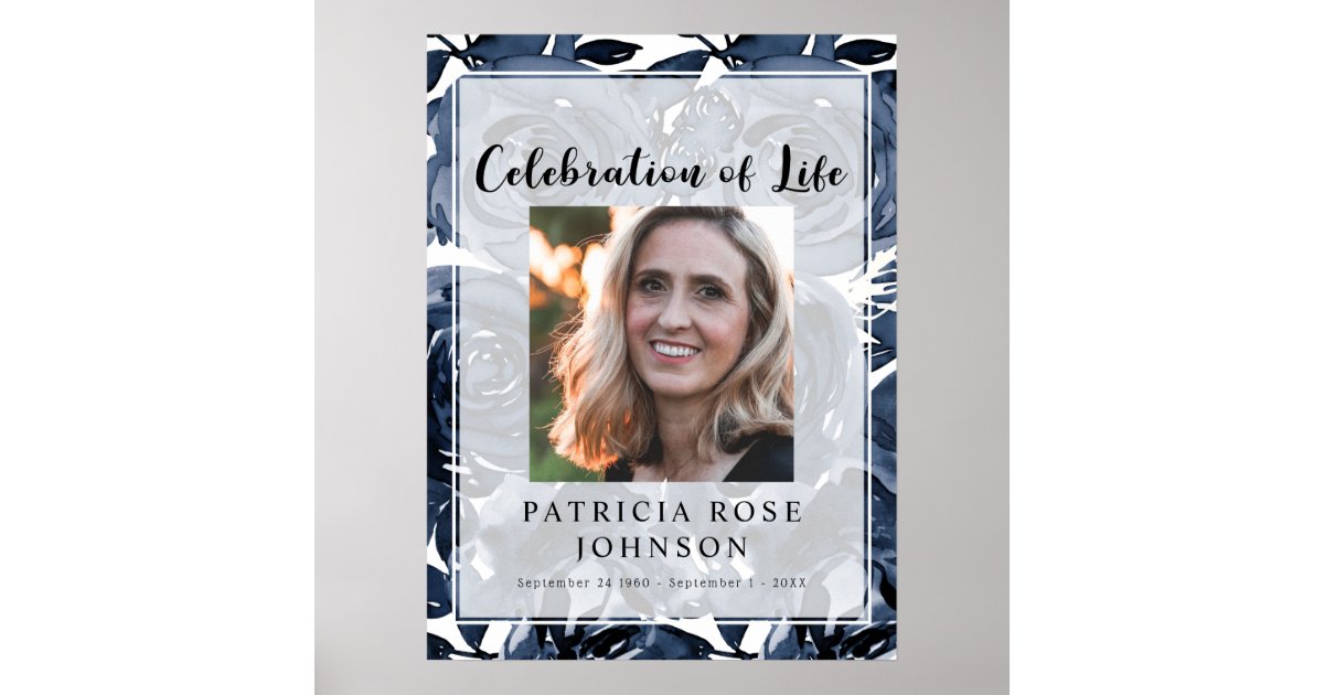 Funeral Celebration of Life Photo Welcome Sign | Zazzle