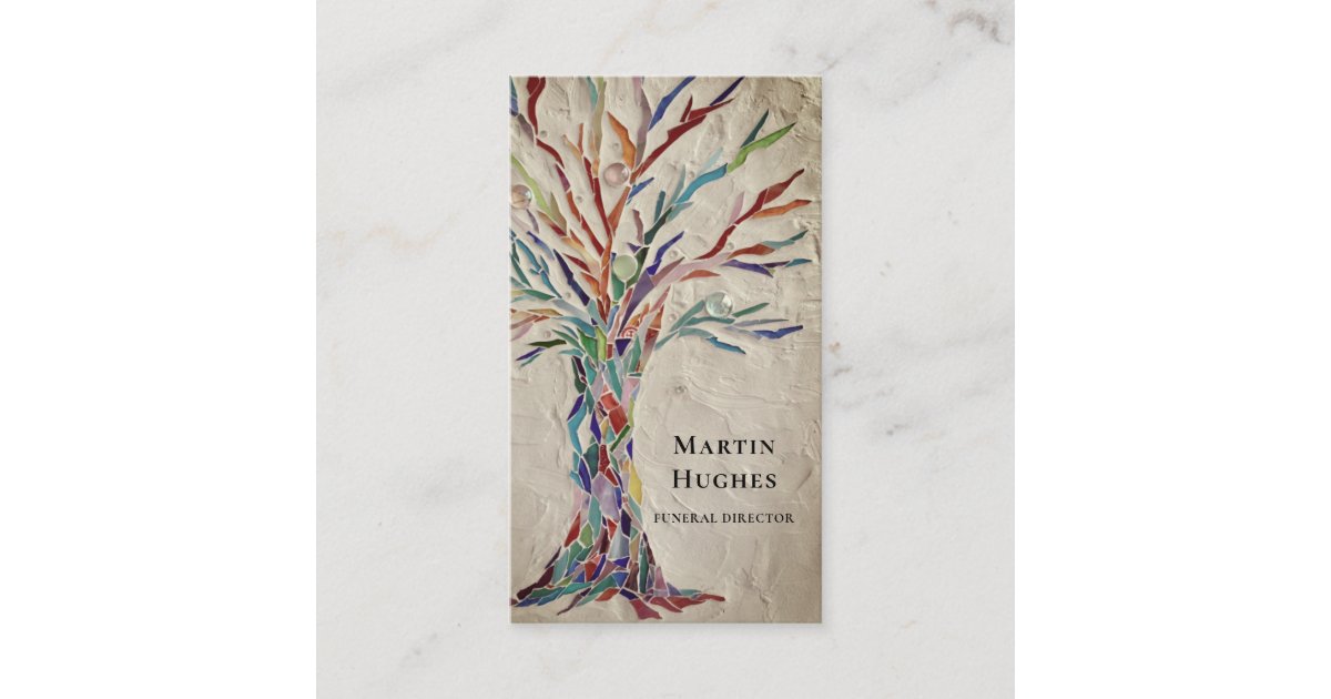 Funeral Director Tree Business Card | Zazzle