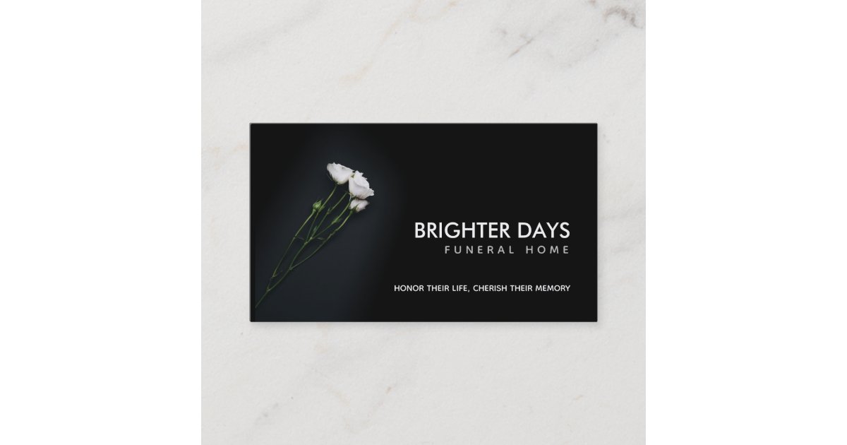 Funeral Home Slogans Business Cards | Zazzle