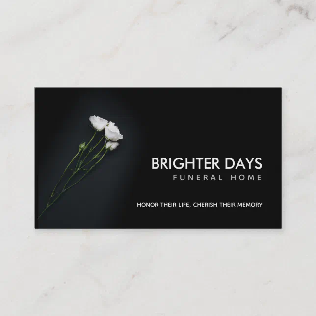 Funeral Home Slogans Business Cards | Zazzle
