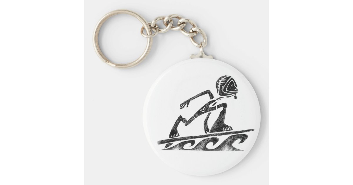 Funky Surfer Key Ring | Zazzle