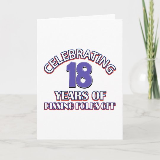 FUNNY 18 year birthday designs Card | Zazzle.co.uk