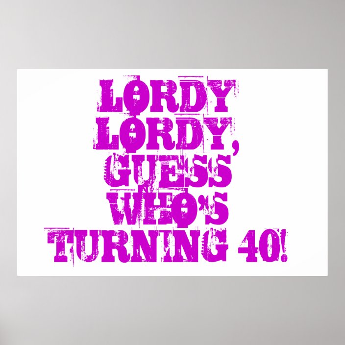 Funny 40th adult birthday poster | Zazzle.co.uk