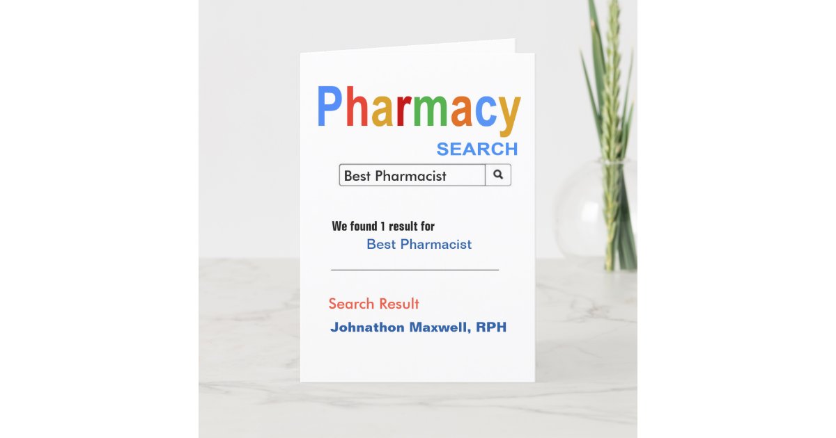 Funny and Cute Best Pharmacy Search Thank You Card | Zazzle.co.uk
