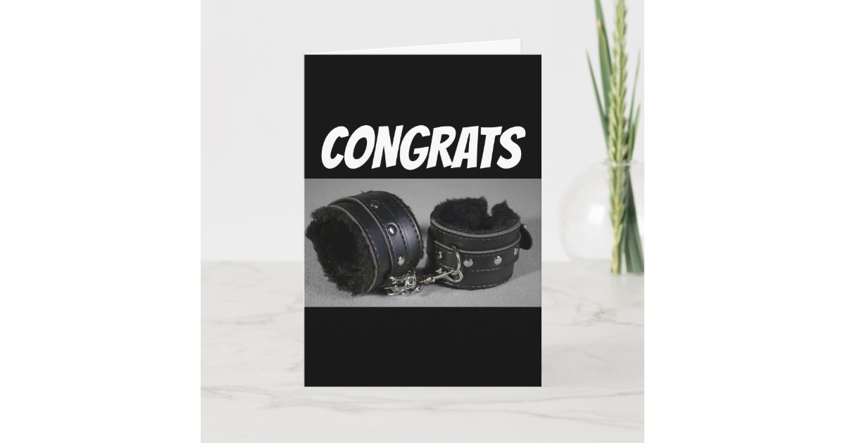 FUNNY BACHELOR BACHELORETTE CONGRATULATIONS CARD | Zazzle