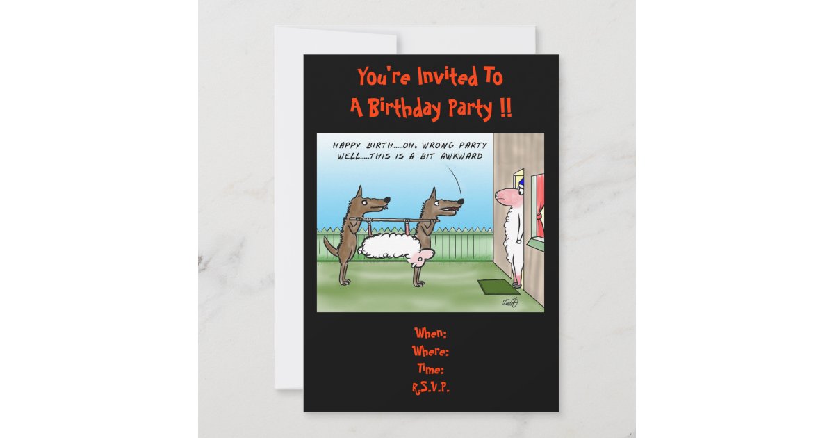 Funny Birthday Party Invitation | Zazzle