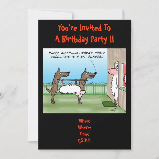 Funny Birthday Party Invitation | Zazzle