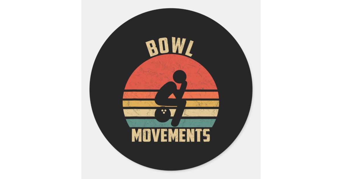 Funny Bowling Vintage Retro Bowl Movements Bowlers Classic Round ...