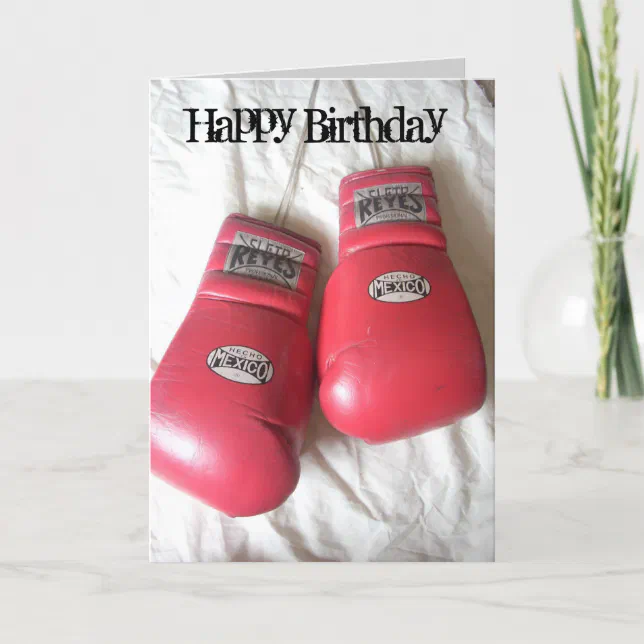 Funny Boxing Gloves Birthday Card | Zazzle