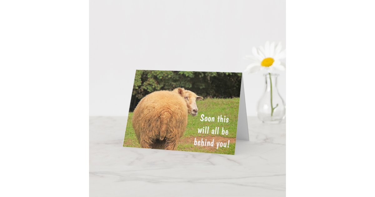 Funny Cancer Sheep Encouragement Card | Zazzle