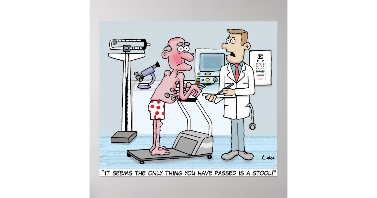 Funny cartoon medical test poster | Zazzle