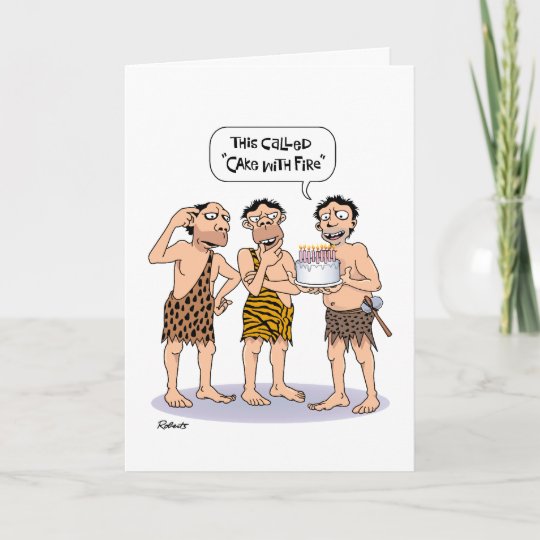 Funny Cavemen Birthday Card | Zazzle.co.uk