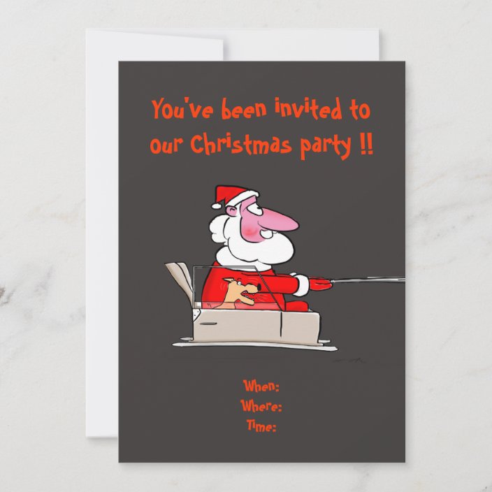 Funny Christmas Party Invitation | Zazzle.co.uk