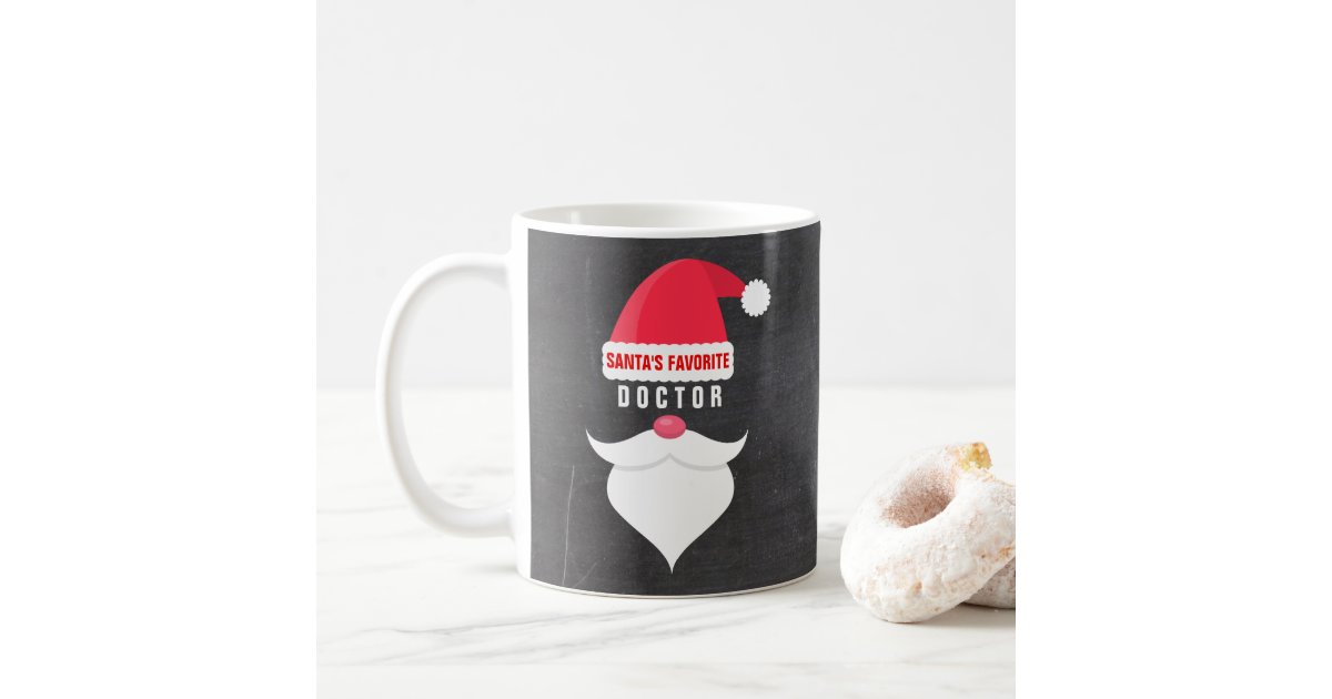 Funny Christmas Santa's Favourite Doctor Custom Coffee Mug | Zazzle