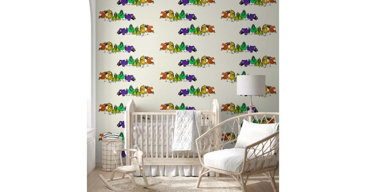 Funny Colourful Bird Wallpaper | Zazzle