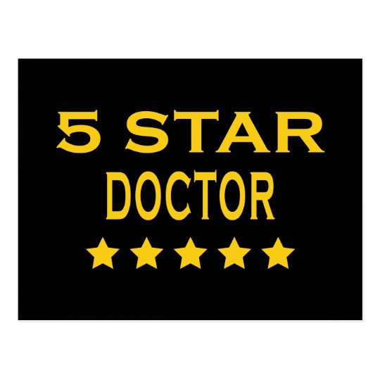 Funny Cool Doctors : Five Star Doctor Postcard | Zazzle.co.uk