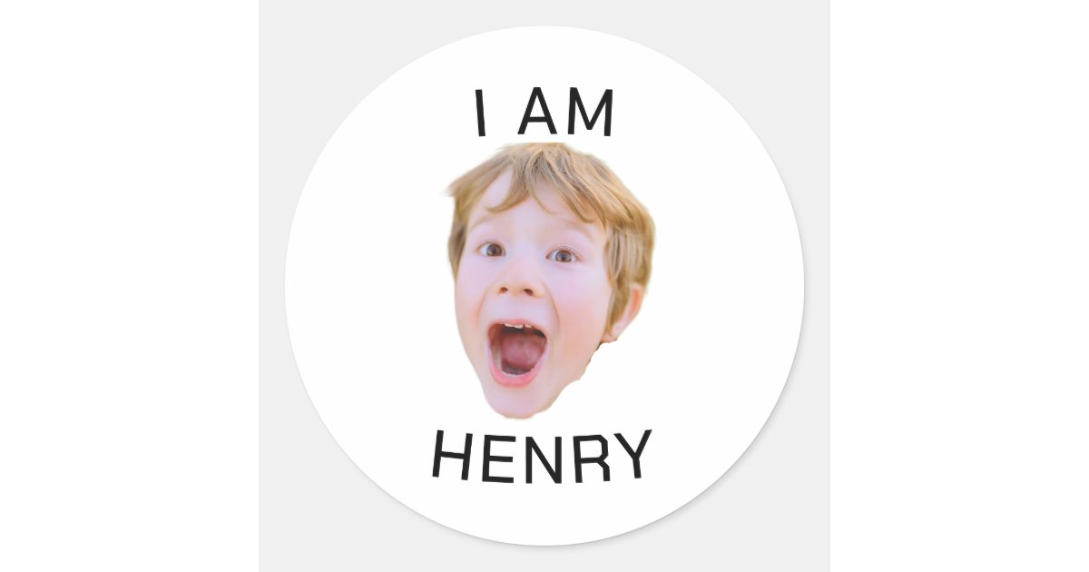 Funny Custom Face Sticker Birthday Party Matching | Zazzle