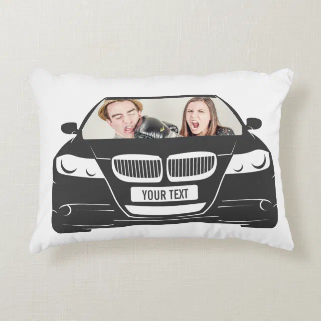 Funny Custom Photo Car Frame Decorative Cushion | Zazzle