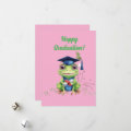 Funny Cute Frog Graduation Greeting Card | Zazzle