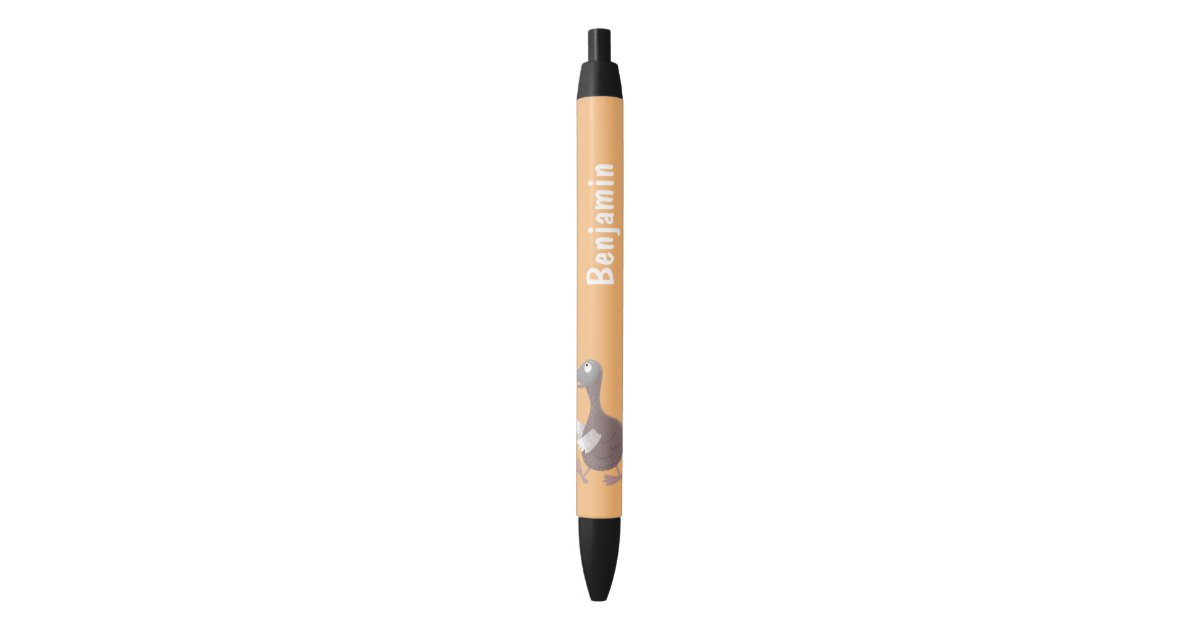 Funny dodo bird cartoon illustration black ink pen | Zazzle