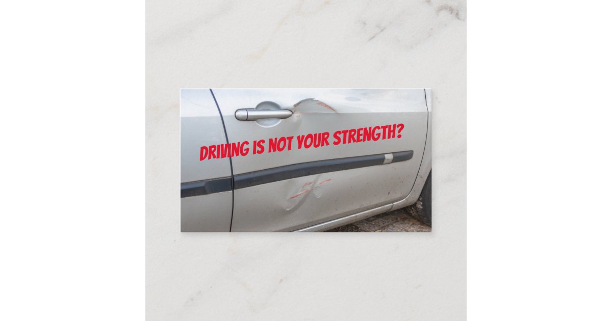 Funny driving instructor driving school car repair business card | Zazzle