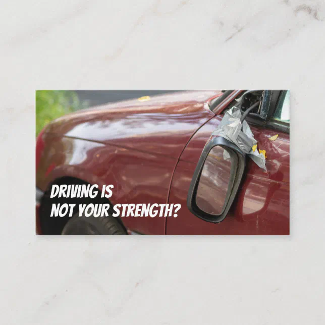 Funny driving instructor driving school car repair business card | Zazzle