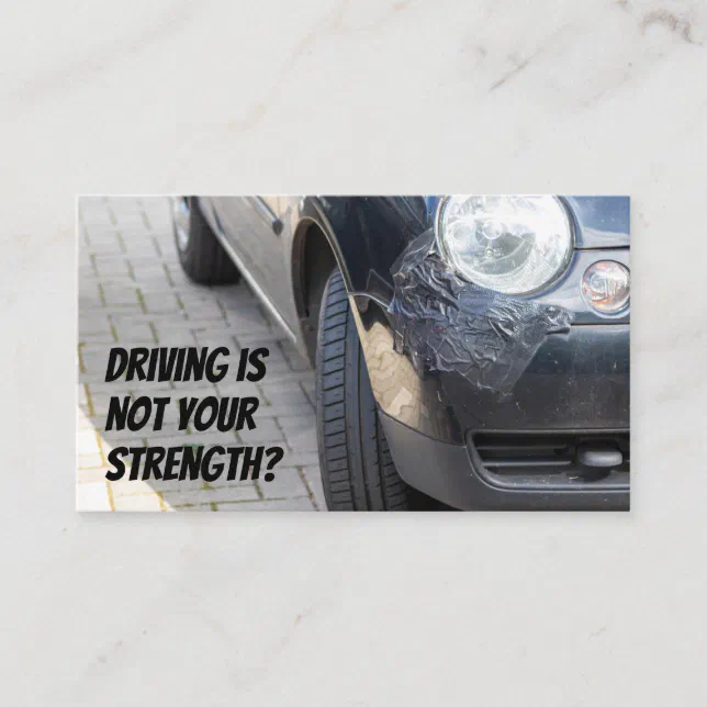 Funny driving instructor driving school car repair business card | Zazzle