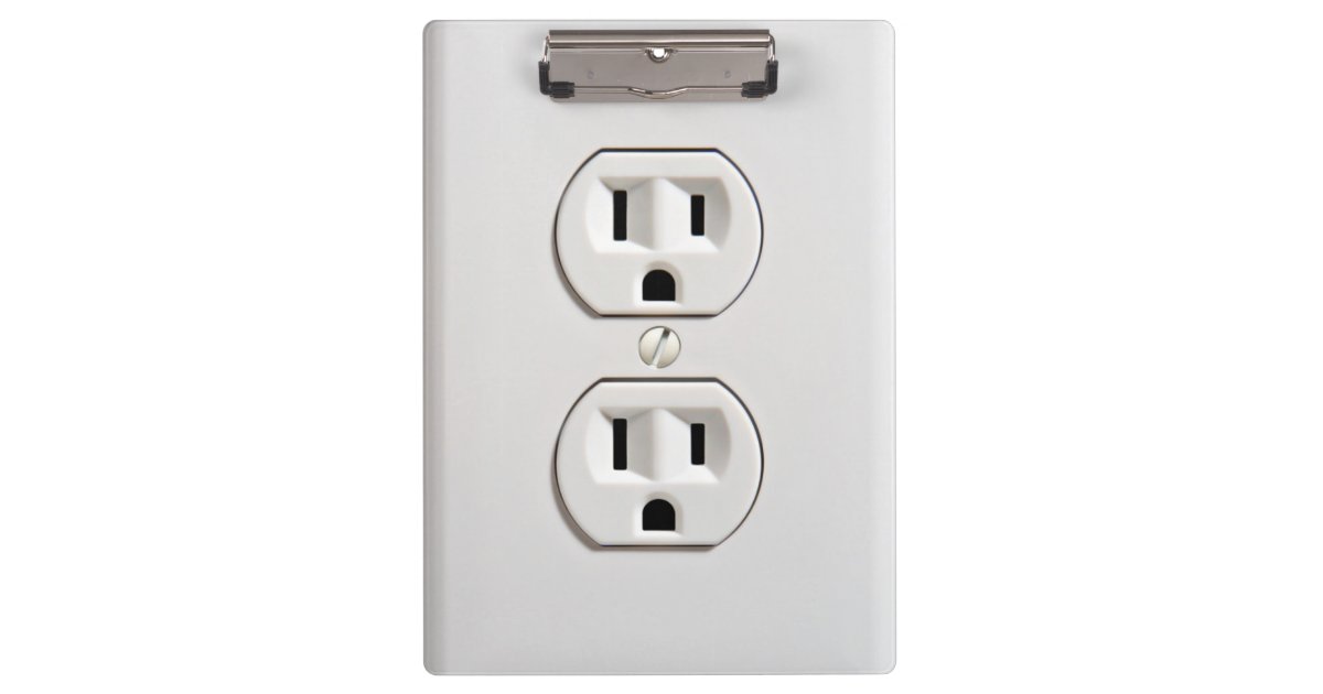 Funny Fake Electrical Outlet Clipboard | Zazzle