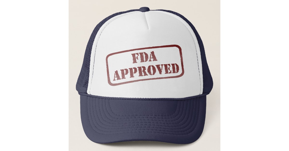 Funny FDA Approved Humour Red Distressed Stamp Cap | Zazzle