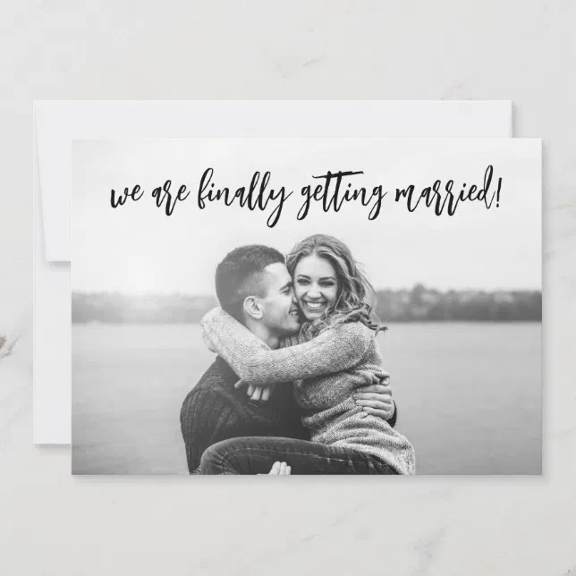 Funny Finally Getting Married Wedding Save The Date | Zazzle