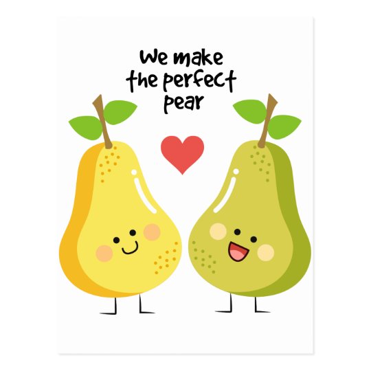 Funny fruit pun we make the perfect pear postcard | Zazzle.co.uk